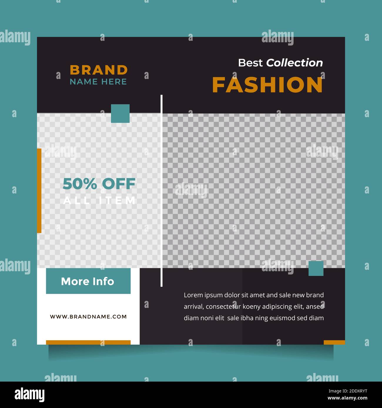 Stylish and modern black design social media post promotion template ...