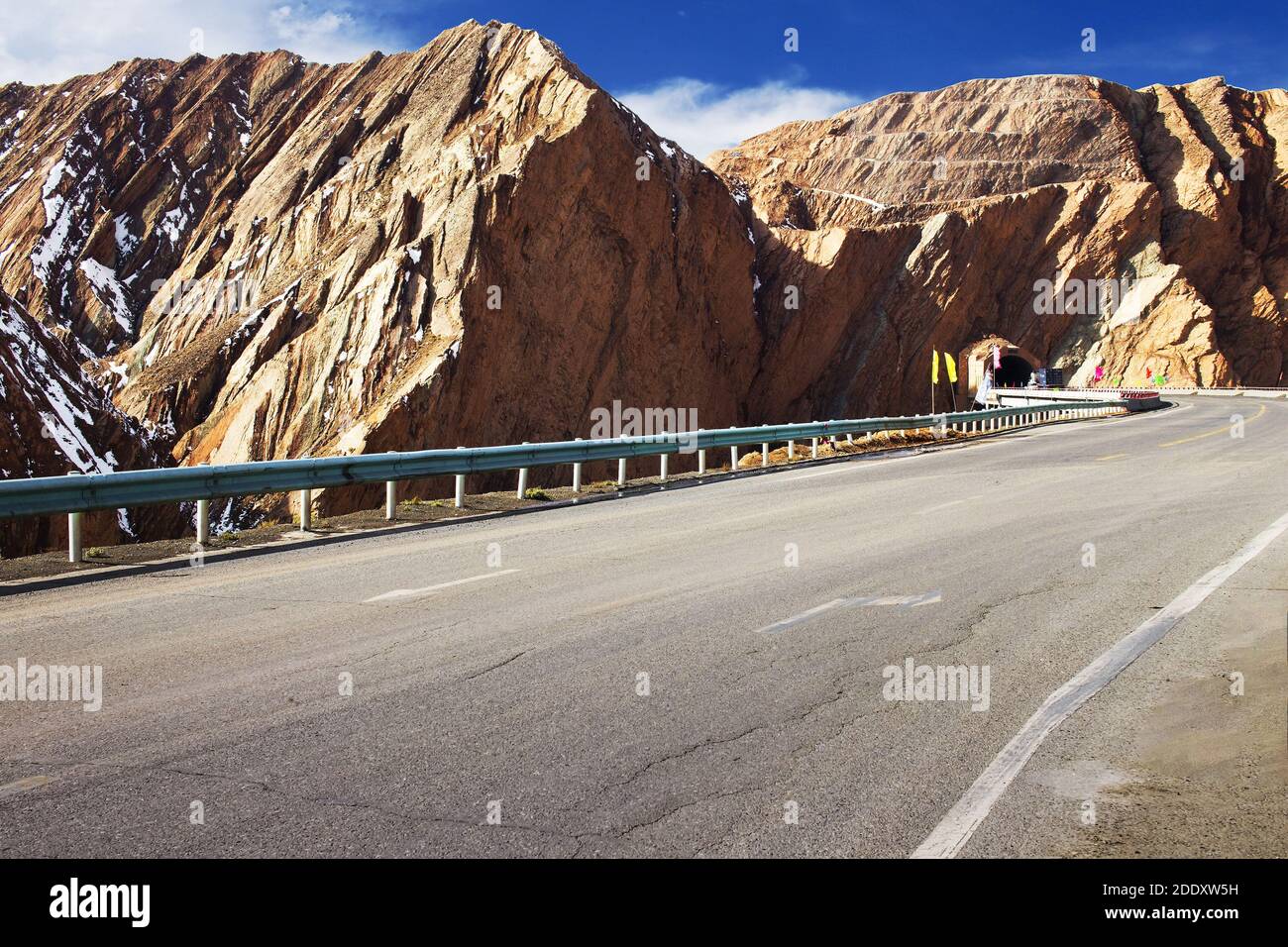 Alone the library highway bridge in xinjiang Stock Photo - Alamy