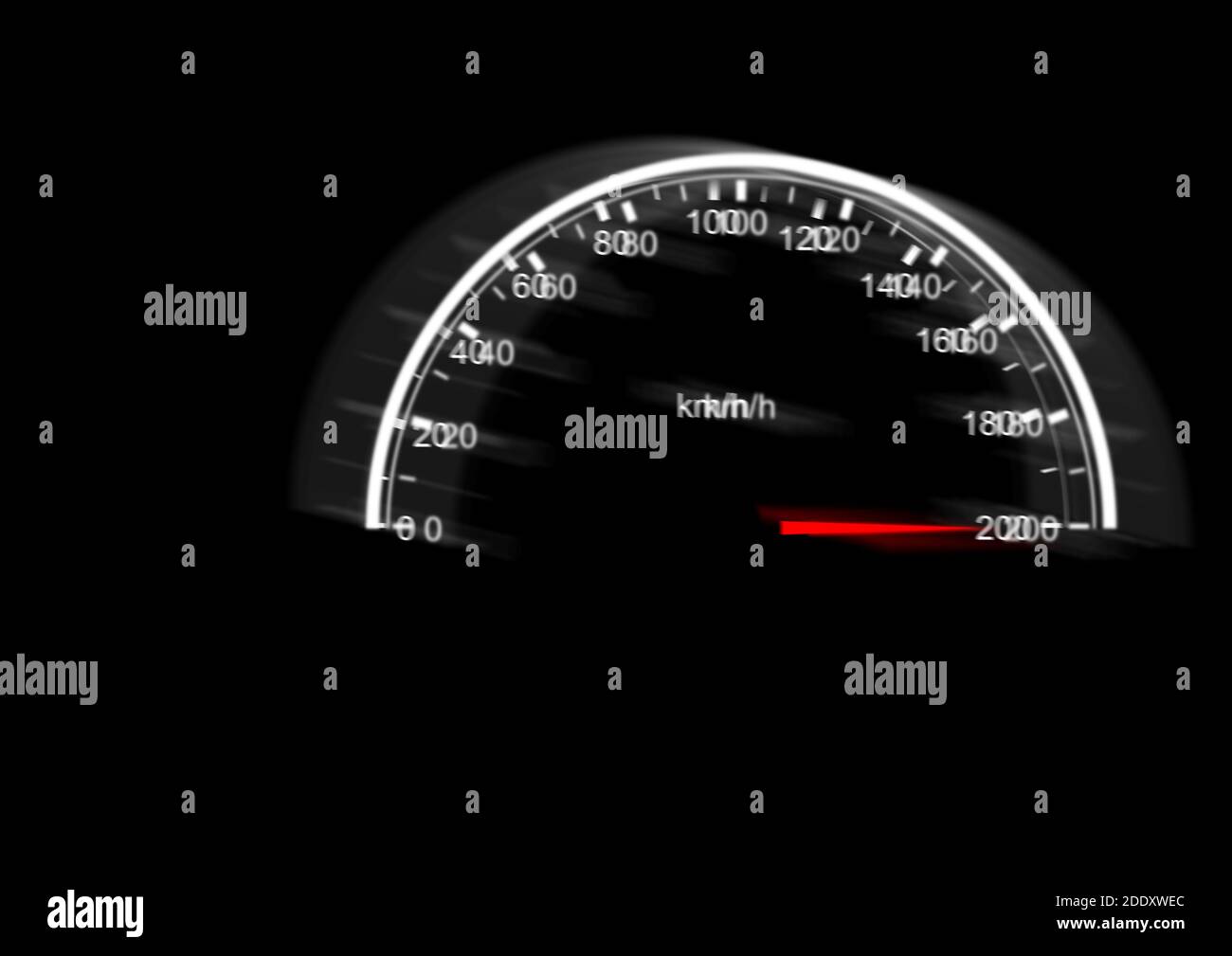 A Speedometer illustration design on a black background Stock Photo - Alamy