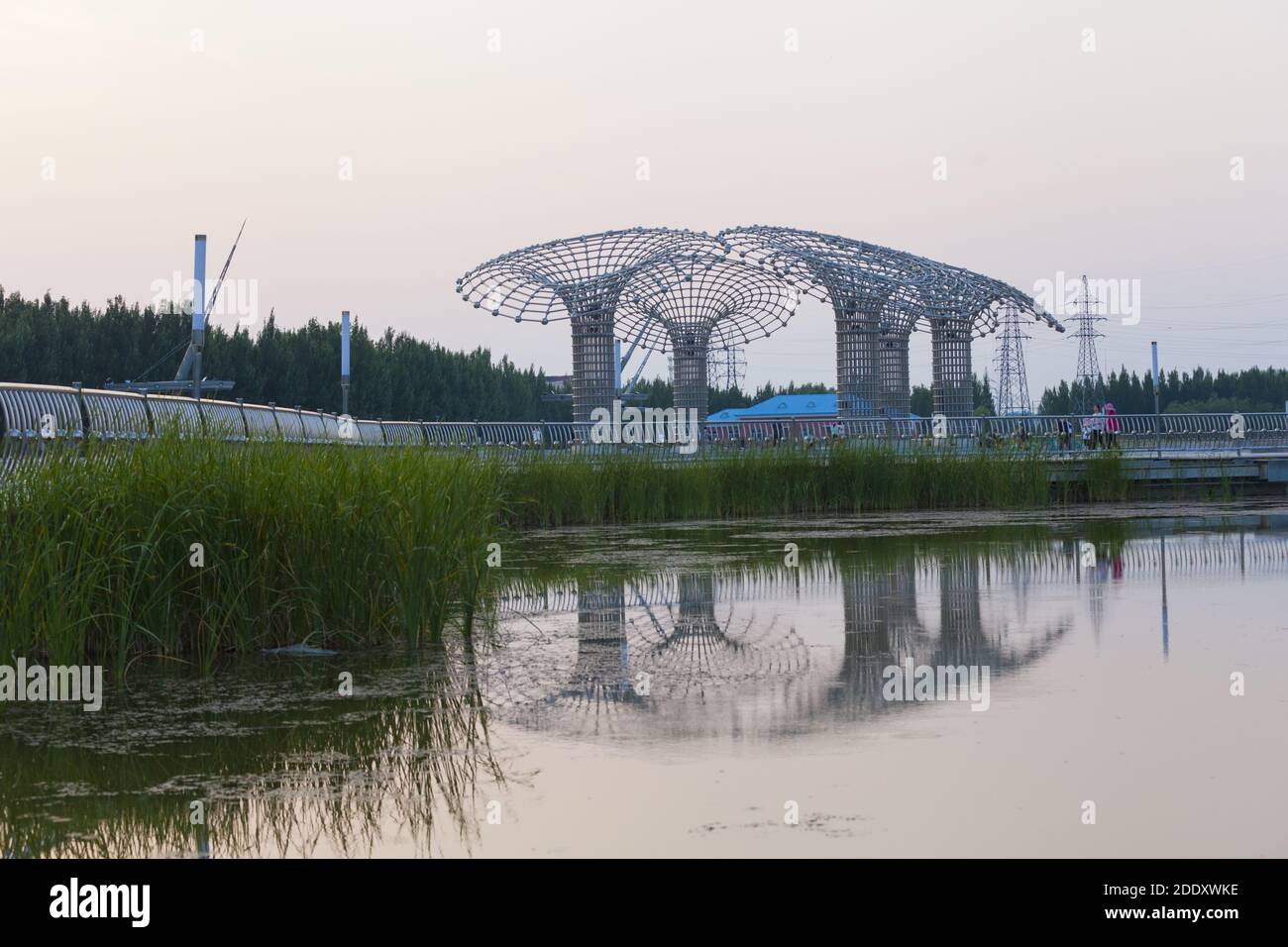 Daqing oilfield square night view panoramic hi-res stock photography ...