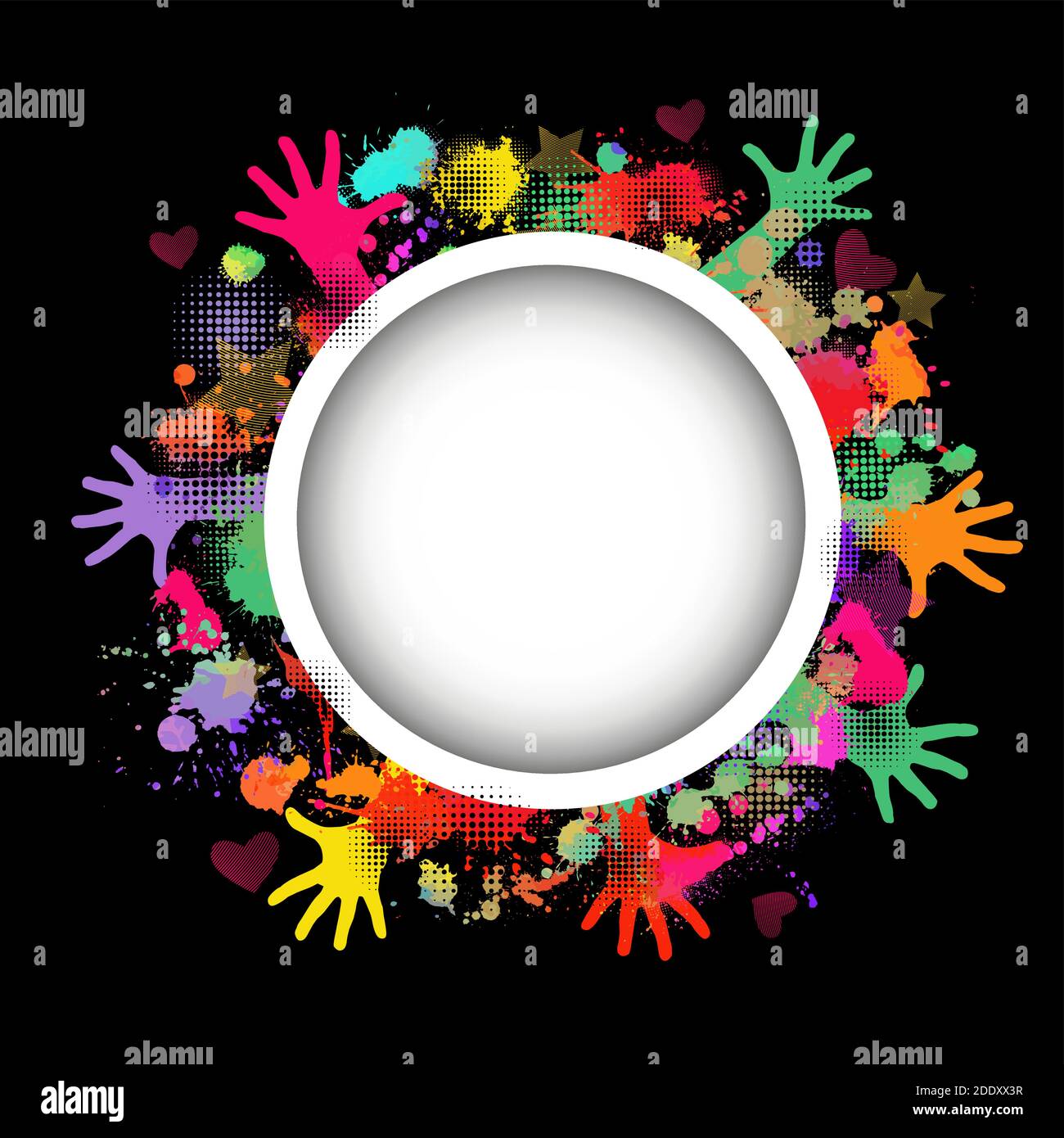 colorful handprint, vector illustration Stock Vector Image & Art - Alamy