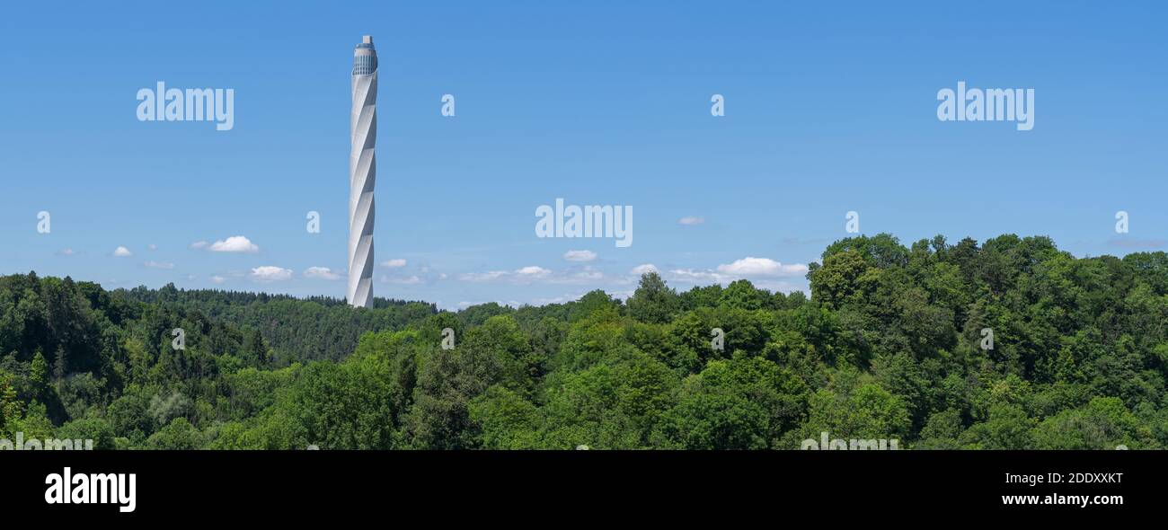 Rottweil test tower in Germany - panorama Stock Photo - Alamy