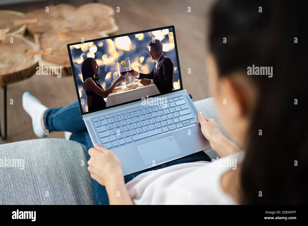 Video on laptop hi-res stock photography and images - Alamy