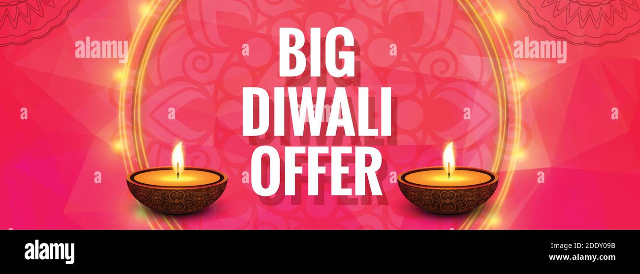Big diwali offer colorful banner design illustration Stock Vector Image ...
