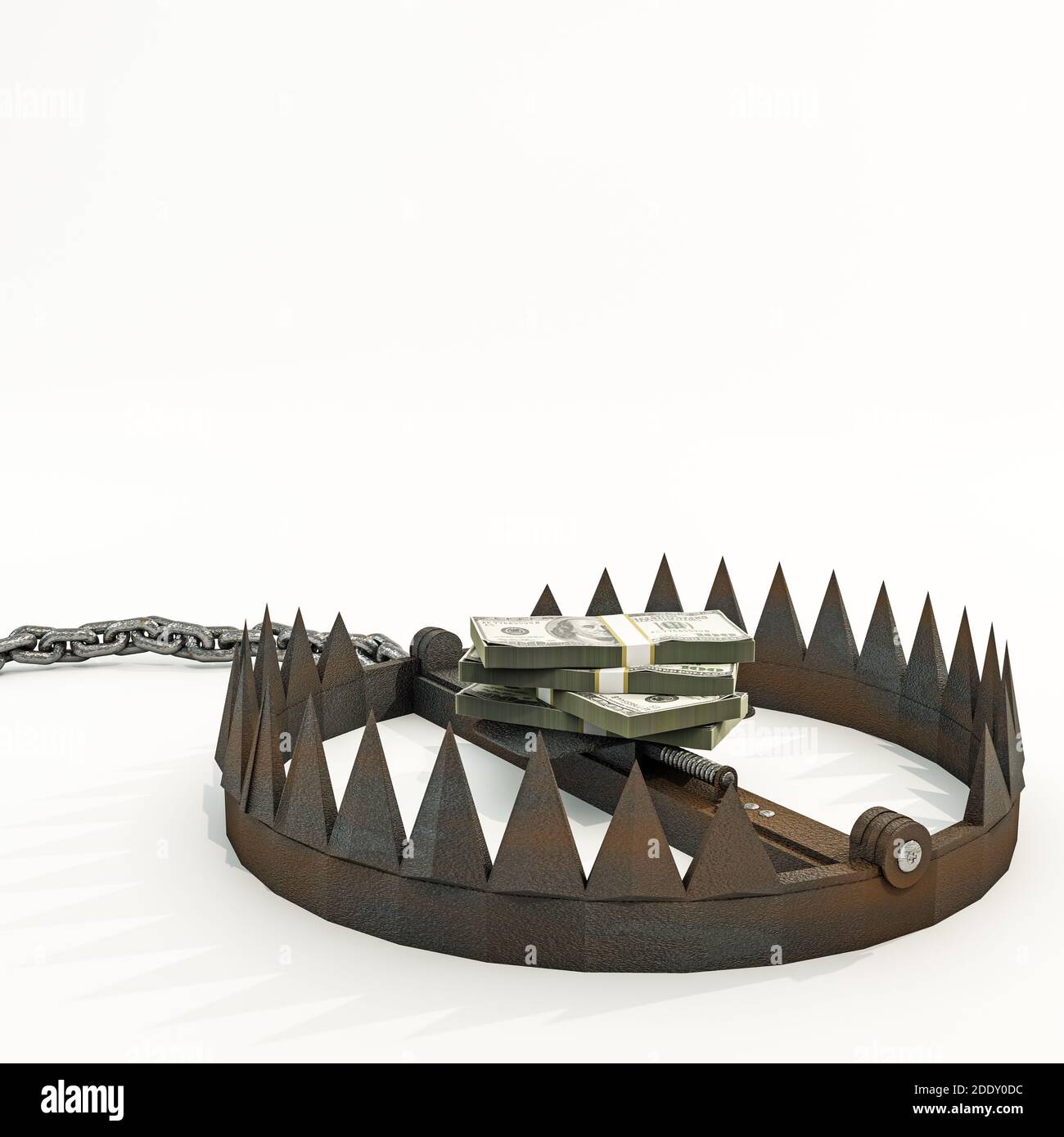 bear trap isolated on white background 3d illustration Stock Photo - Alamy
