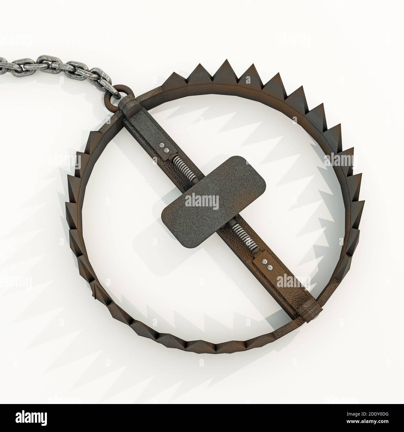 bear trap isolated on white background 3d illustration Stock Photo - Alamy