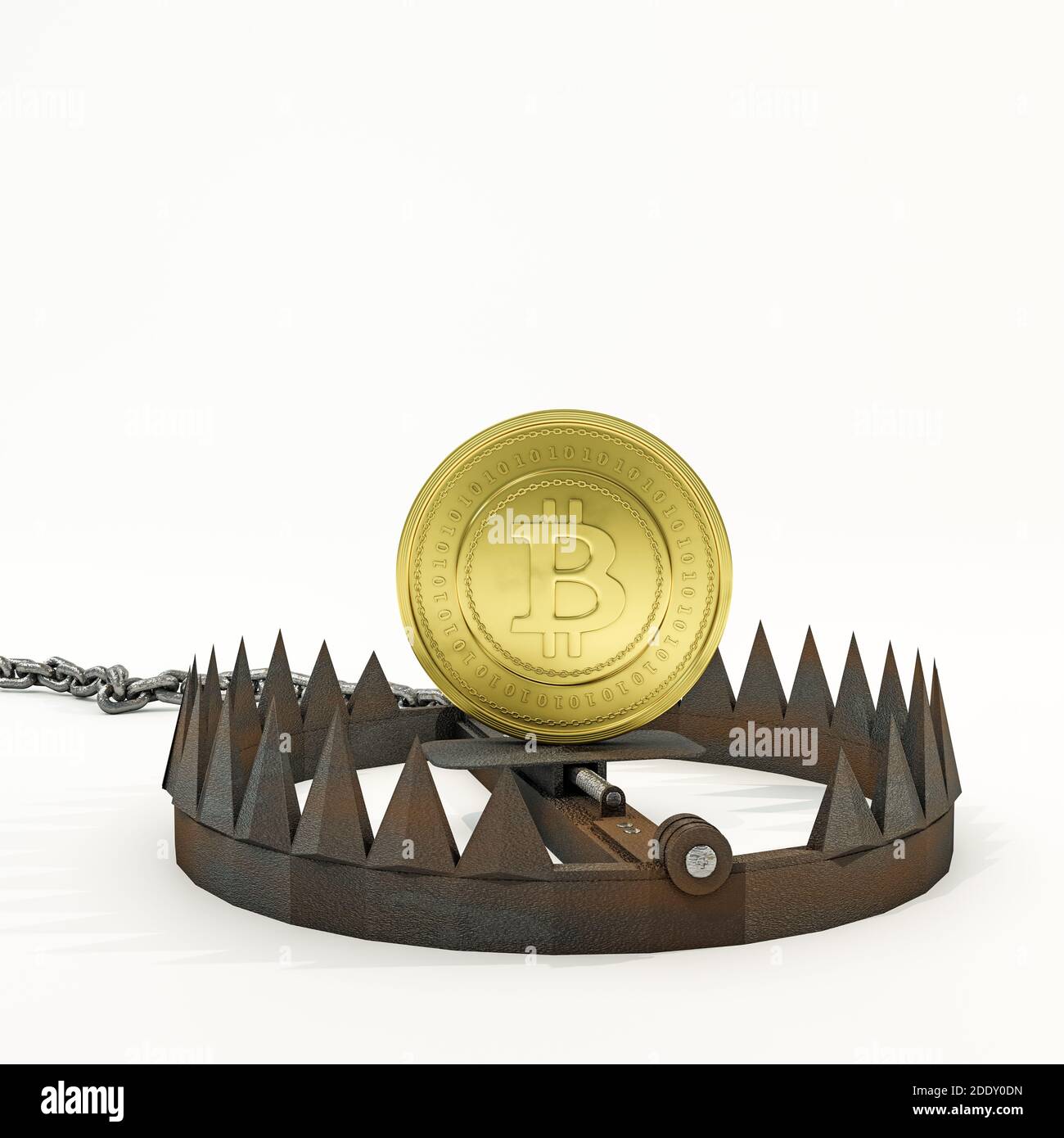 bear trap isolated on white background 3d illustration Stock Photo - Alamy