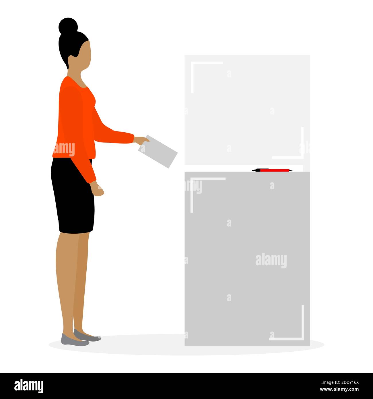 Voting booth vector vectors hi-res stock photography and images - Alamy