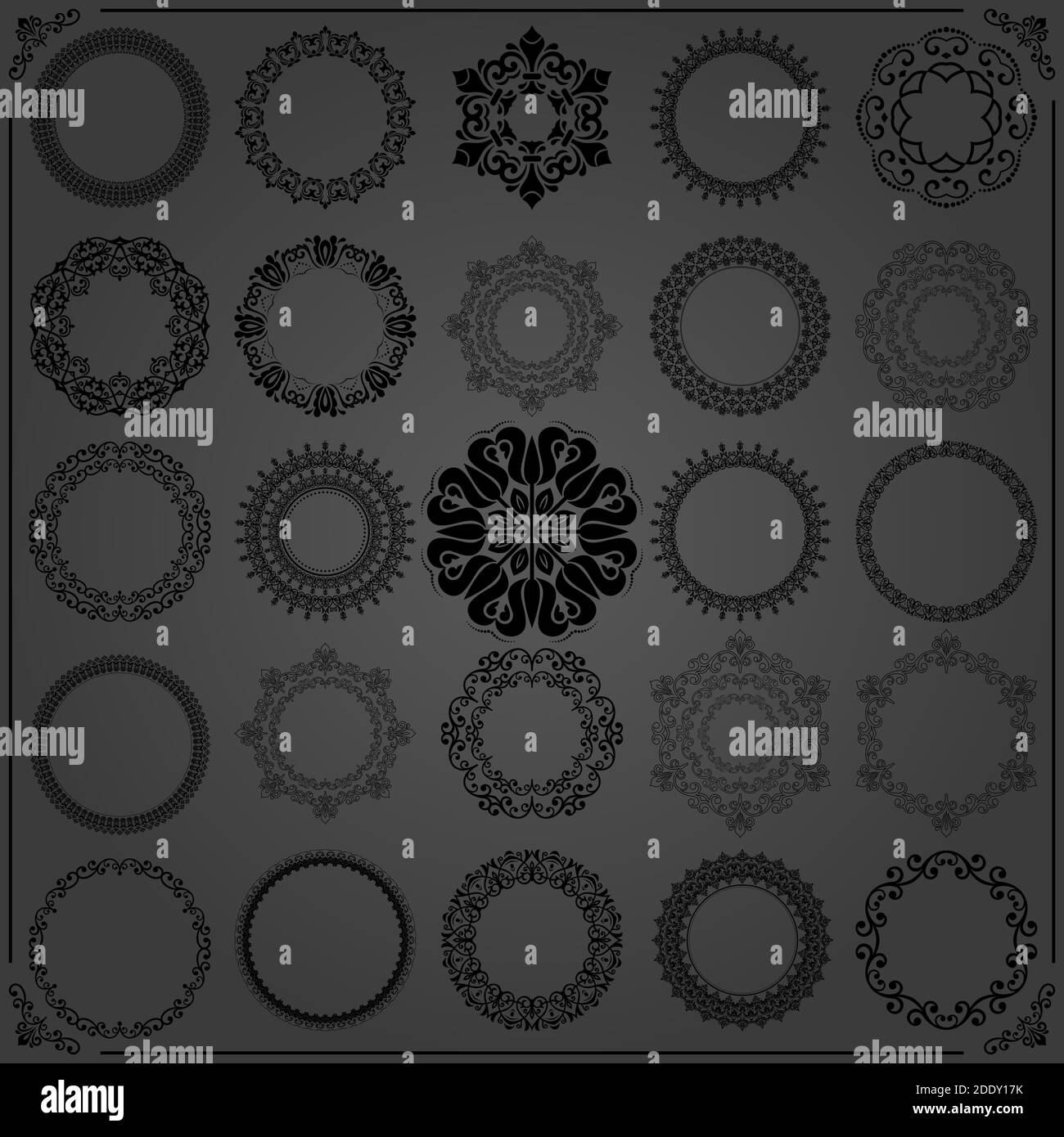 Set dark gray black Black and White Stock Photos & Images - Alamy