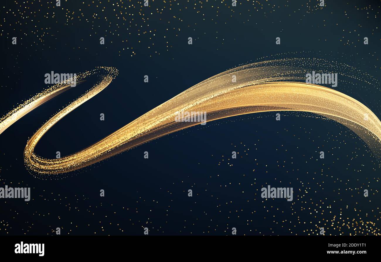 Abstract shiny color gold wave design element Stock Vector Image & Art ...