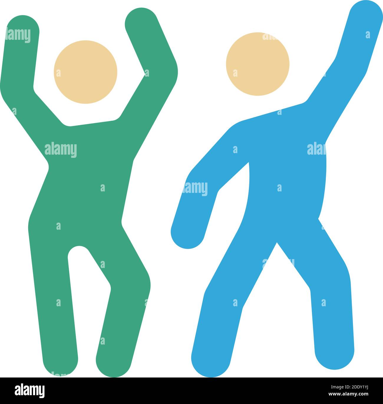 Party dance, dance, celebration, part Color with Background vector icon ...