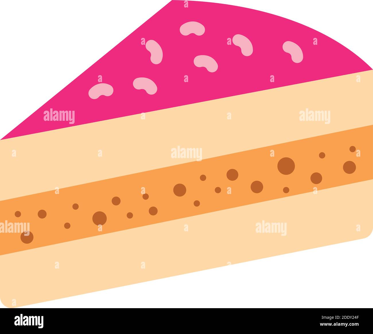 Sacher, cake, pastry, frosting Color with Background vector icon which ...