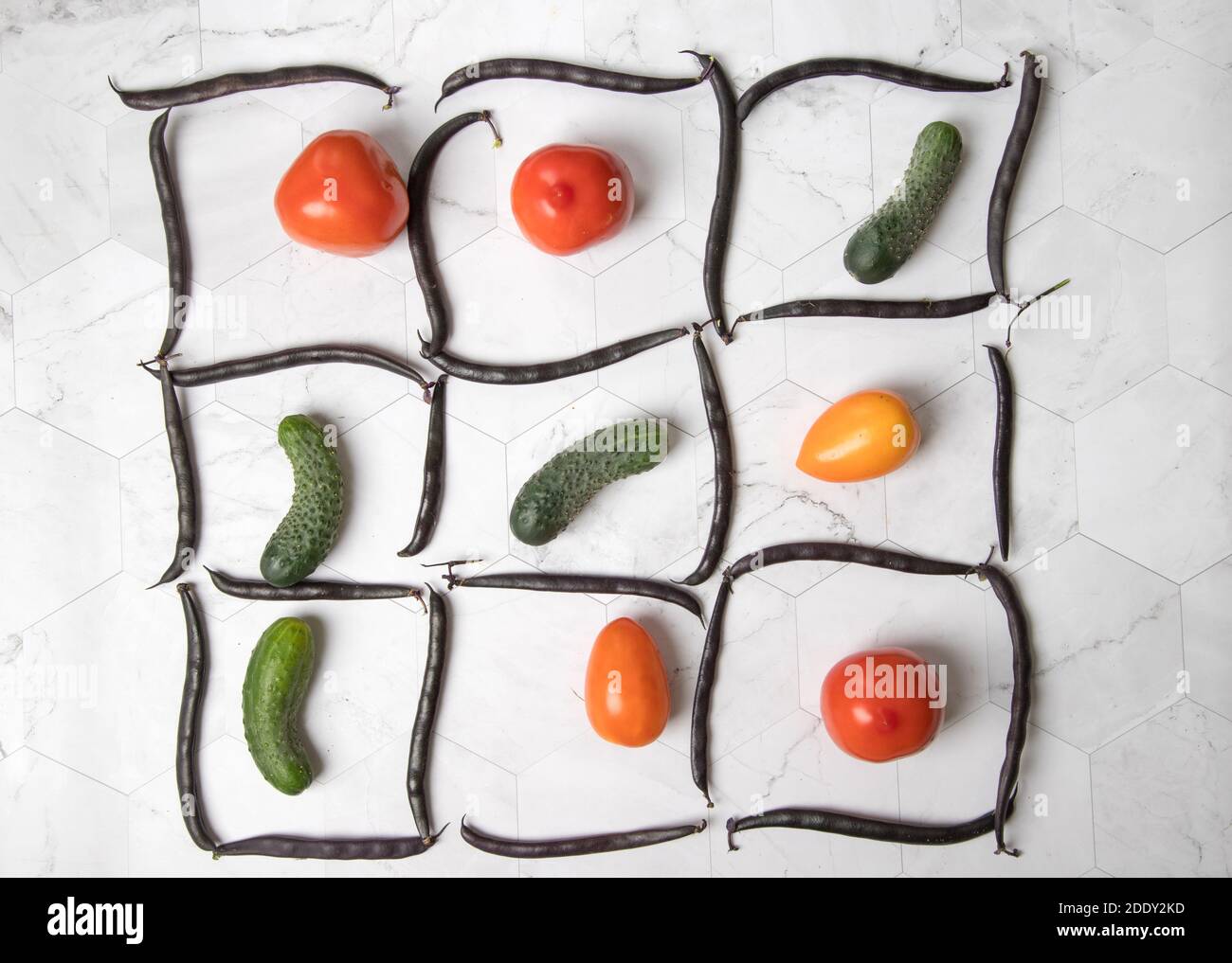 TIC-TAC-toe game with vegetables Stock Photo - Alamy