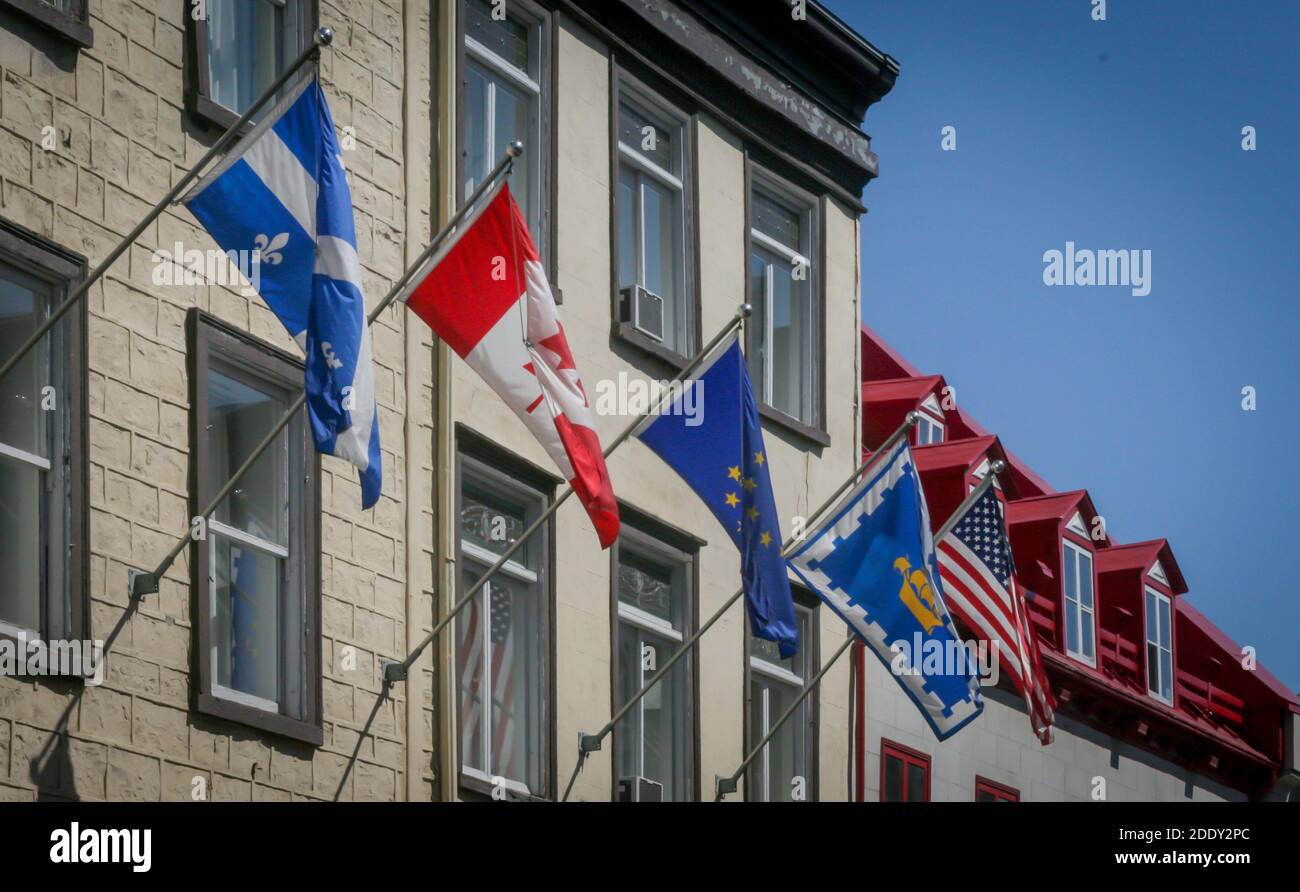 TallantImages Flag, Flags Quebec City Stock Photo - Alamy