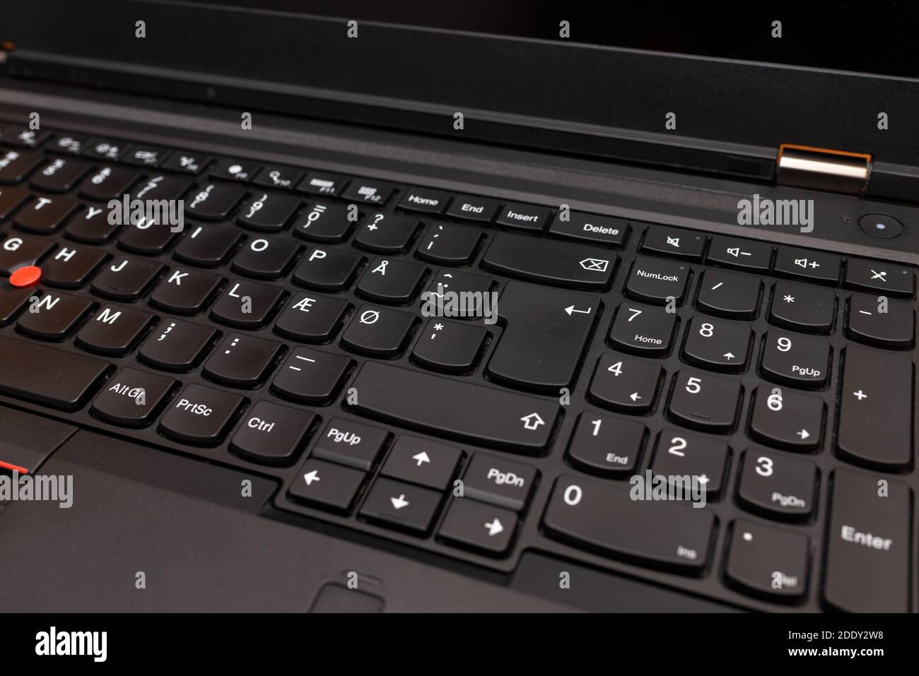 Black Keyboard of laptop closeup.laptop is turned off.Indoor shot Stock ...