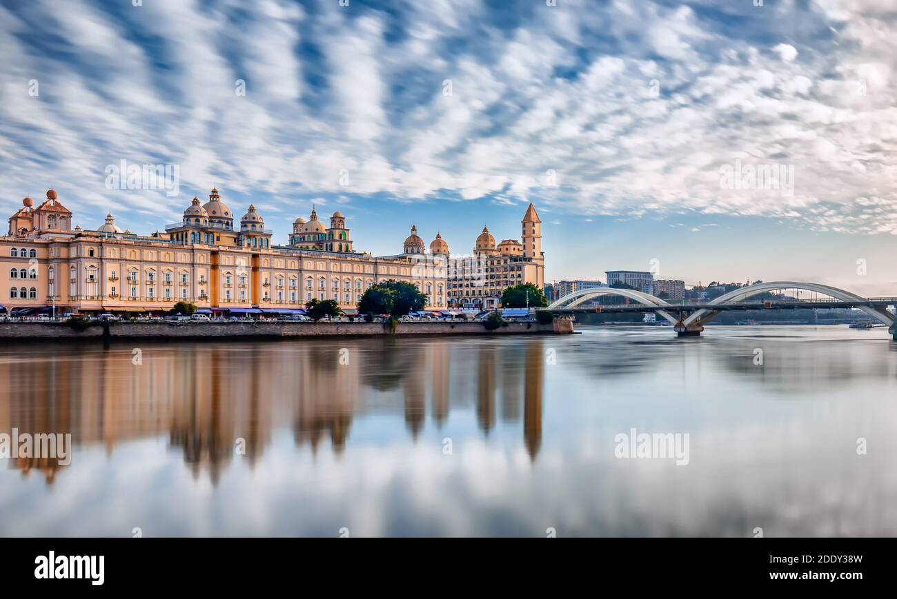 Fuzhou landmarks in the islands and liberation bridge Stock Photo - Alamy