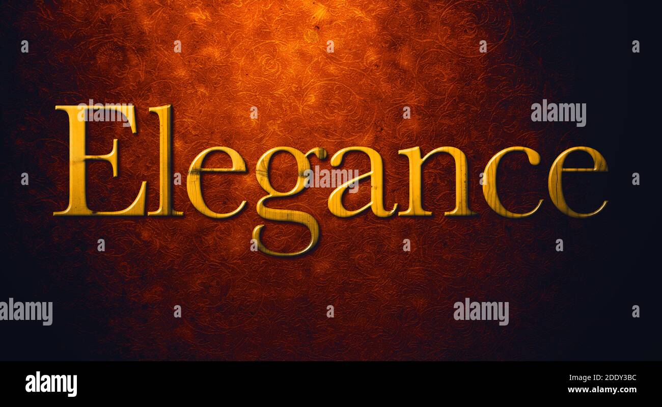 Decorative wooden element word hi-res stock photography and images - Alamy