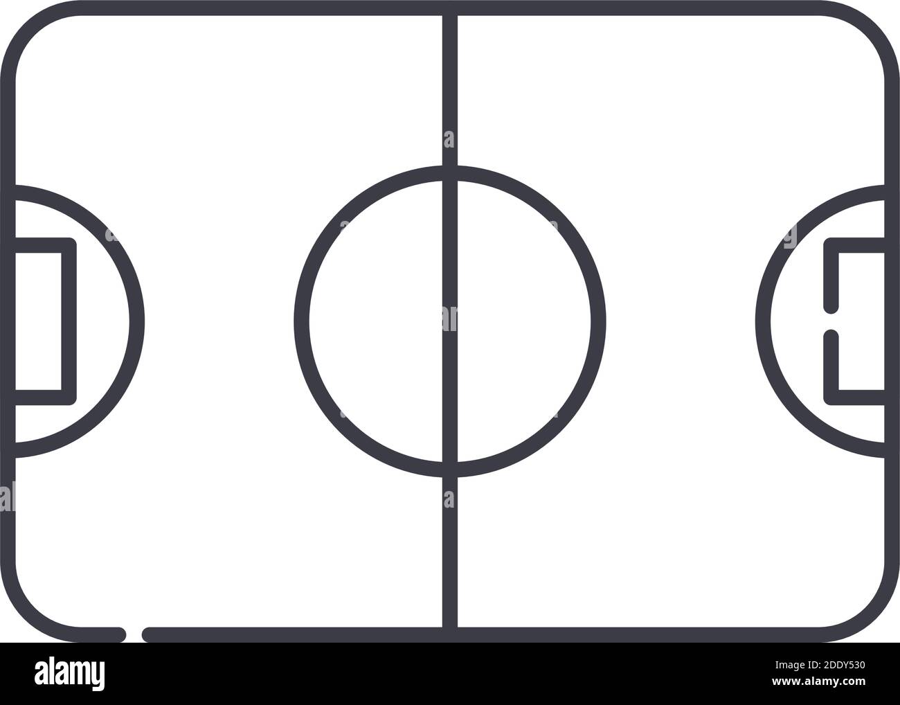 Football funnel icon, linear isolated illustration, thin line vector ...