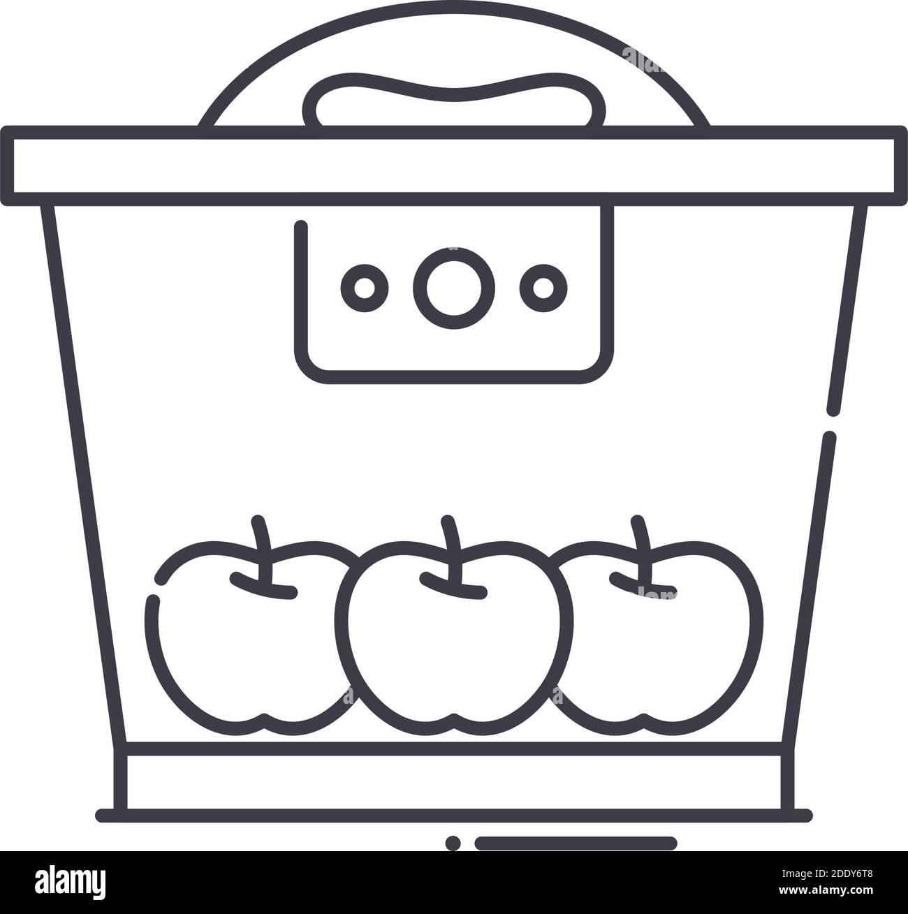 Food processor icon, linear isolated illustration, thin line vector ...