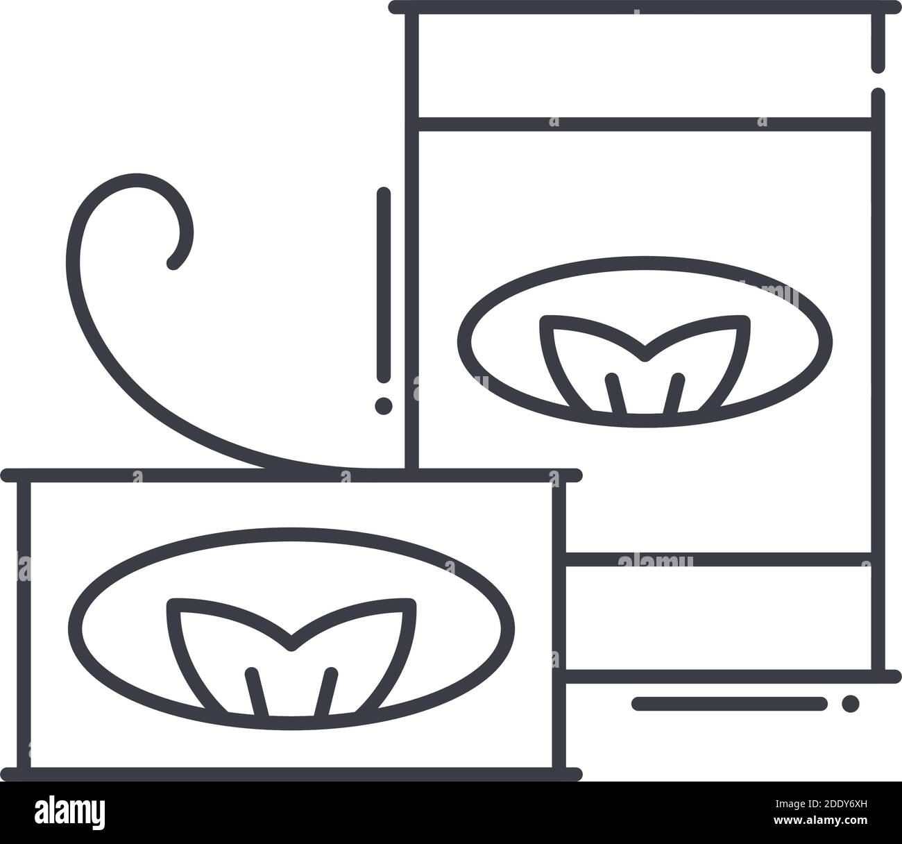 Food preservation icon, linear isolated illustration, thin line vector ...