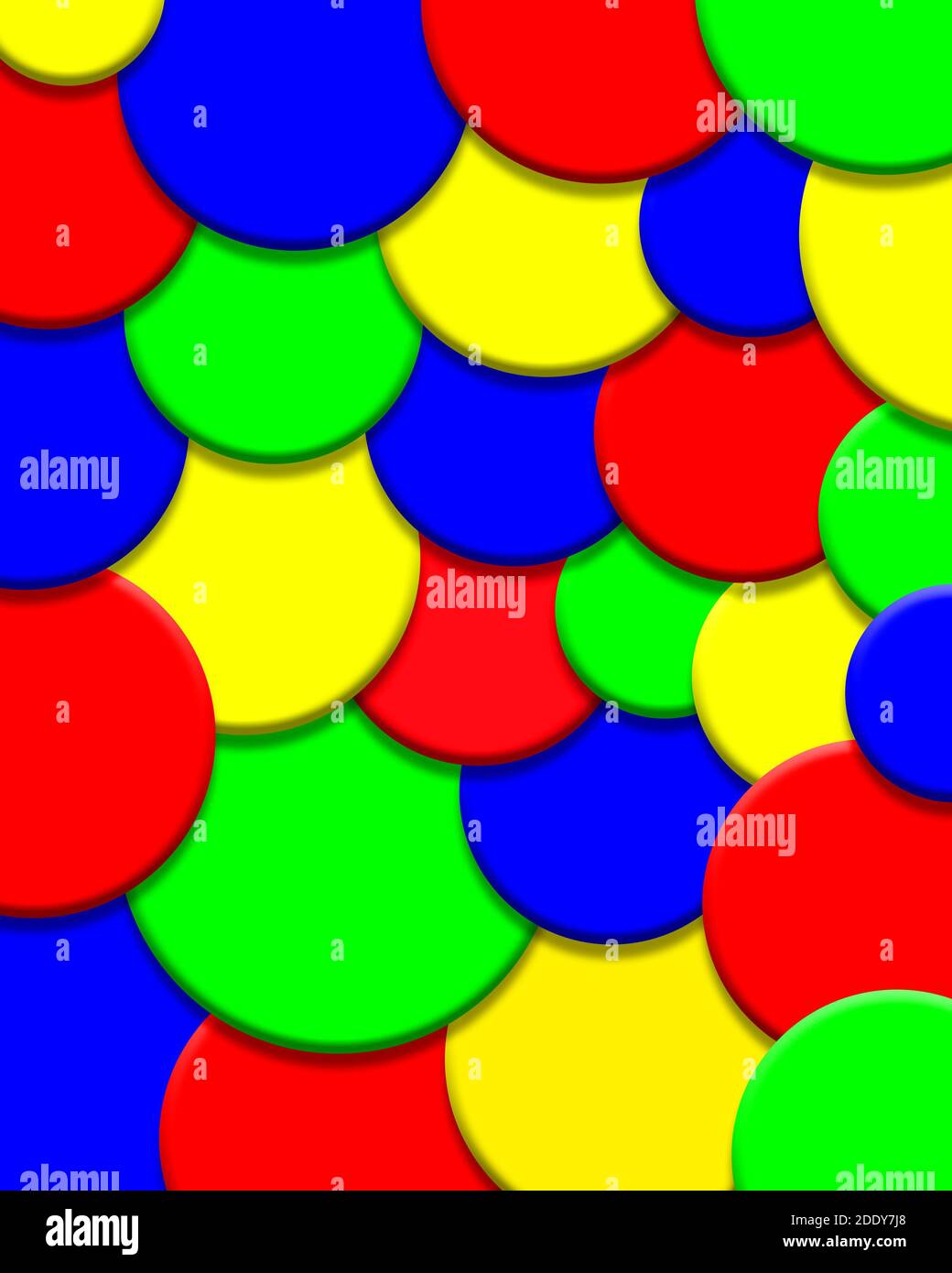 3D Bright Colours Primary Colour Circles Stock Photo Alamy