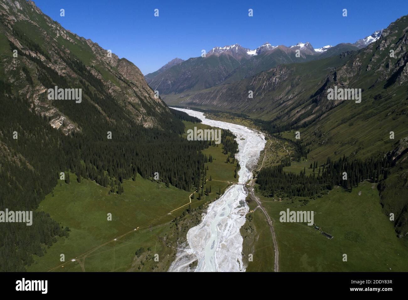 China summer tower scenic spot in xinjiang Stock Photo - Alamy