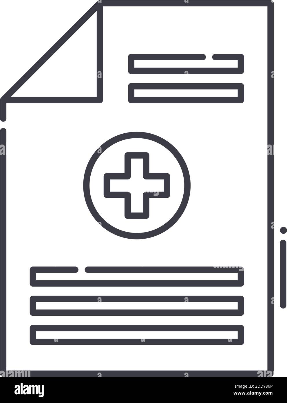 Medical recommendations icon, linear isolated illustration, thin line ...