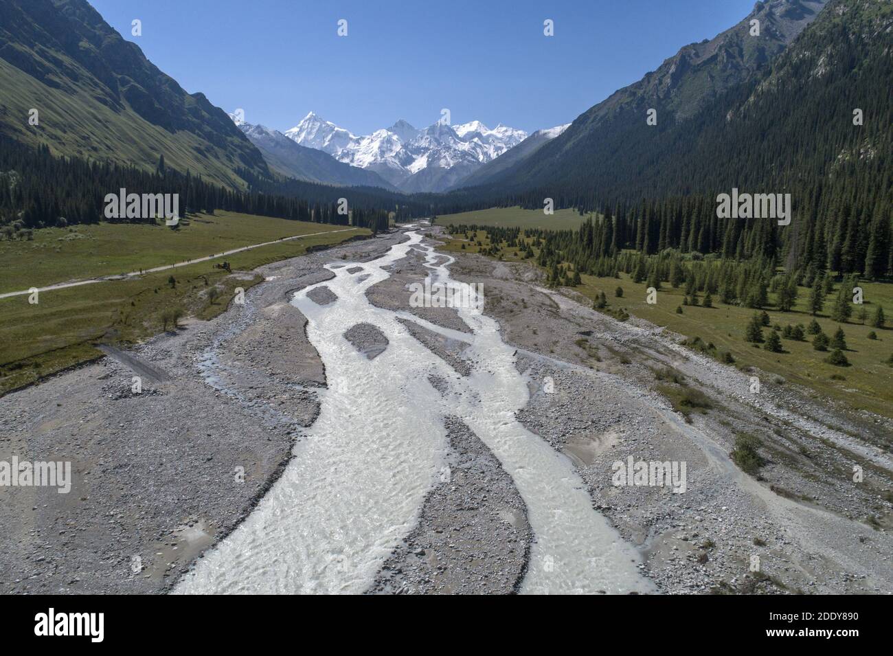 China summer tower scenic spot in xinjiang Stock Photo - Alamy