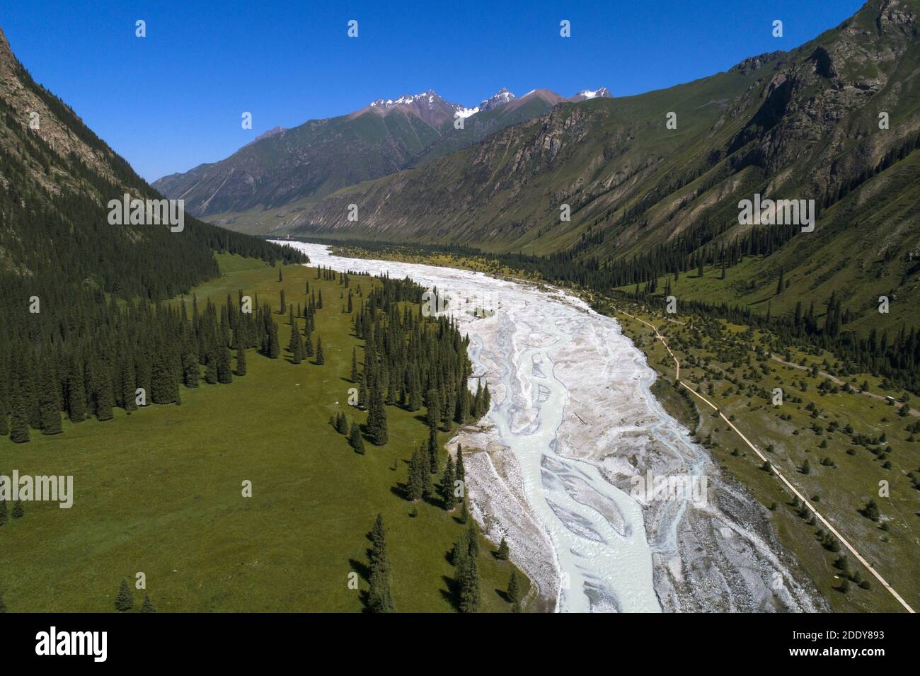 China summer tower scenic spot in xinjiang Stock Photo - Alamy
