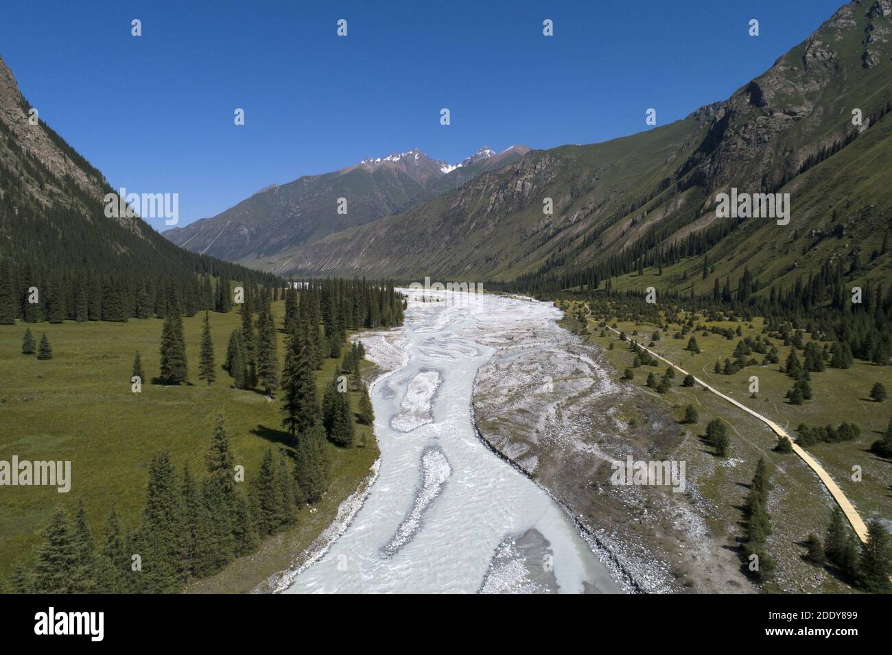 China summer tower scenic spot in xinjiang Stock Photo - Alamy