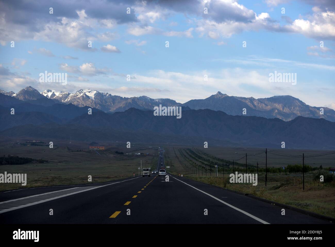 China alone library in xinjiang highway landscape Stock Photo - Alamy