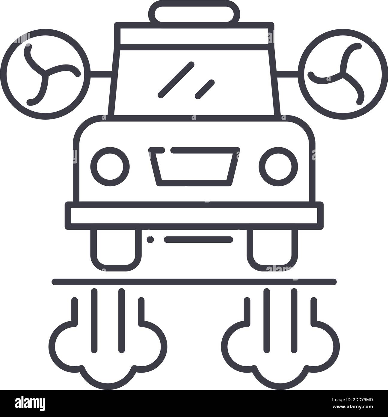 Flying car illustration hi-res stock photography and images - Alamy