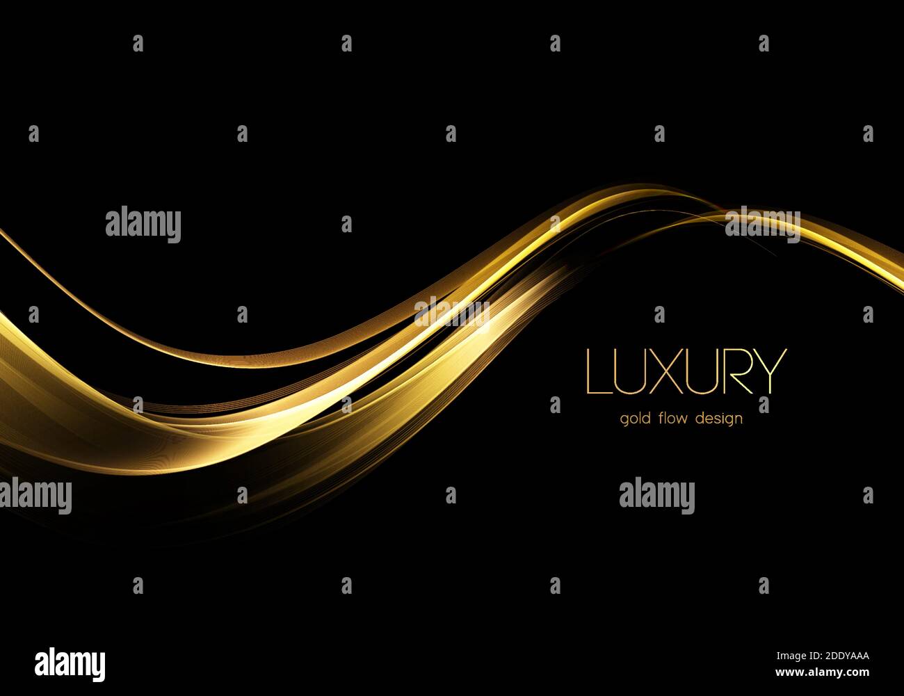 Abstract shiny color gold wave design element Stock Vector Image & Art ...