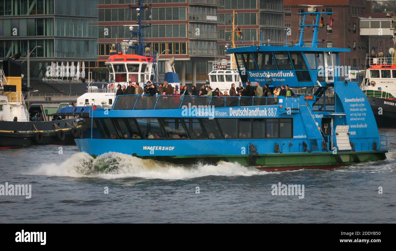 TallantImages Boat Passenger Hamburg Harbor Stock Photo - Alamy