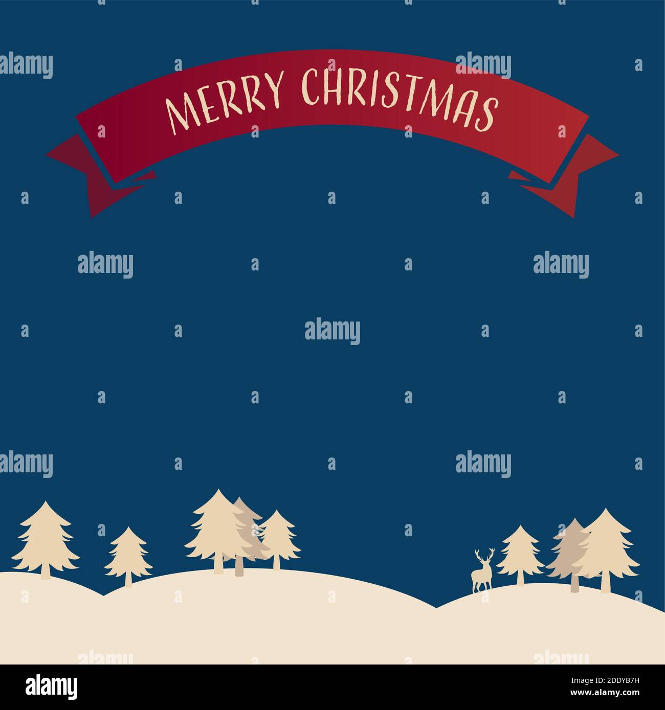 Red winter sky over Stock Vector Images - Alamy