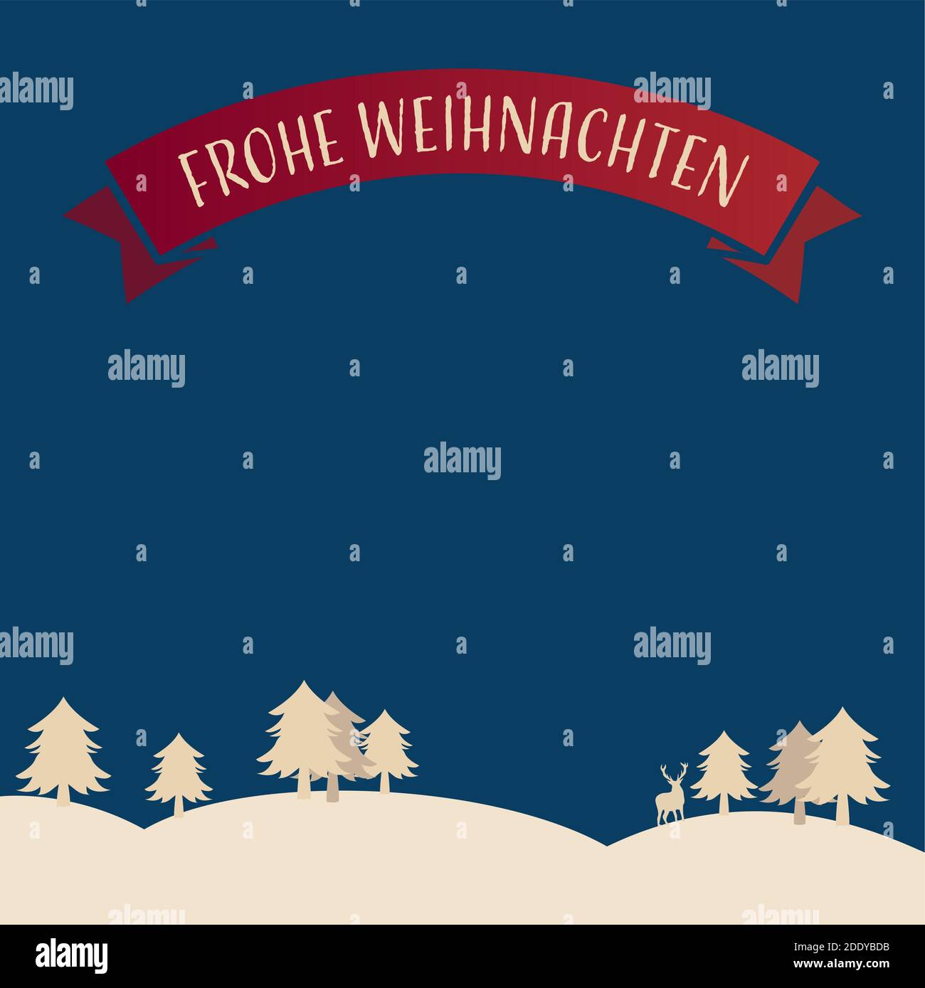 Red winter sky over Stock Vector Images - Alamy