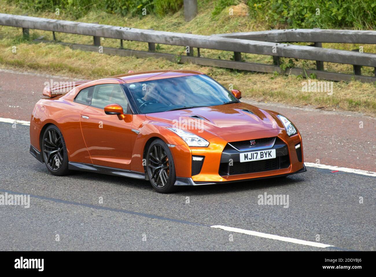 2017 3799cc gold Nissan Gt-R Recaro S-A; Vehicular traffic, moving ...