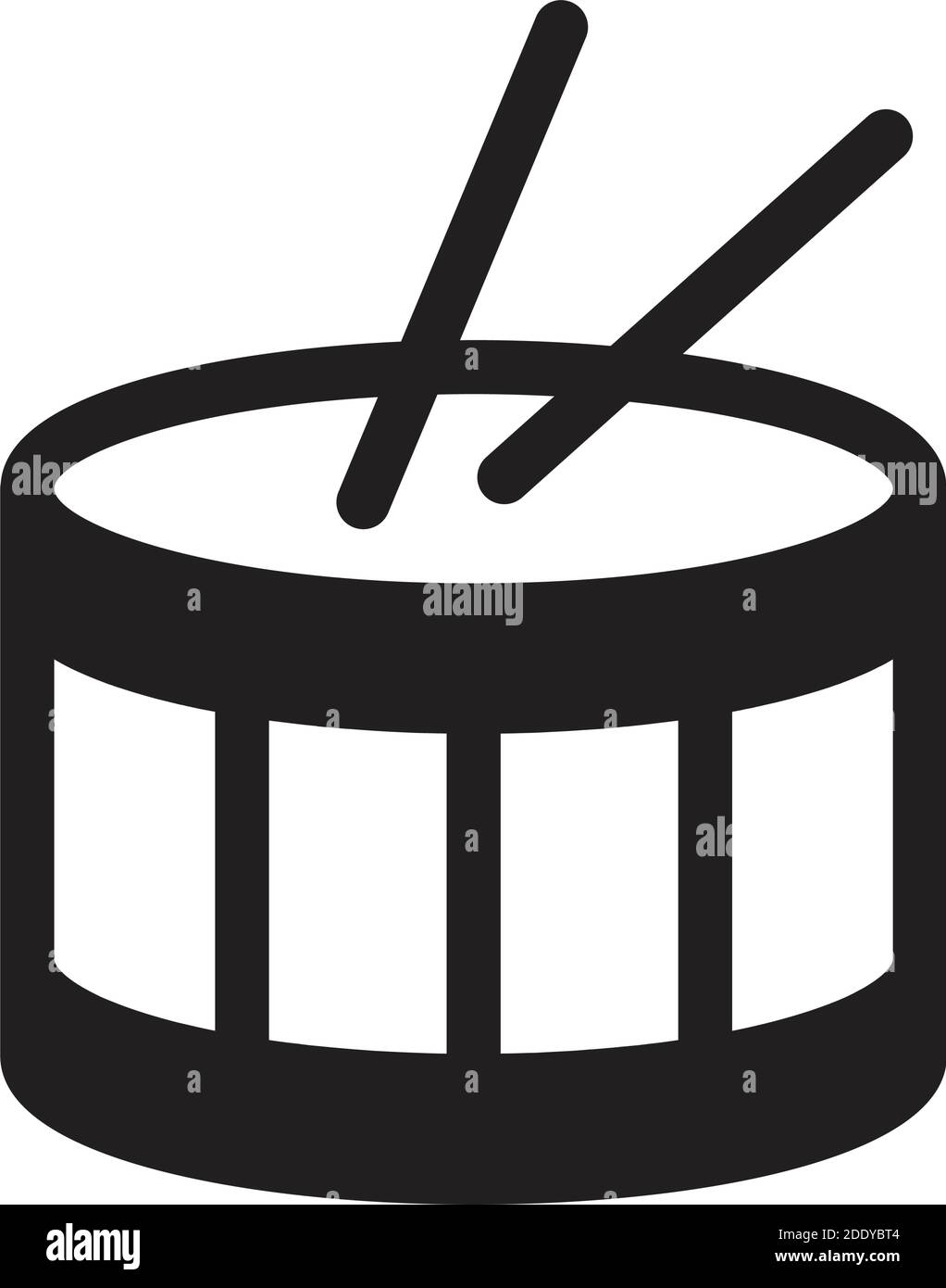 Drum Music Instrument Percussion Color With Background Vector Icon Which Can Easily Modify Or