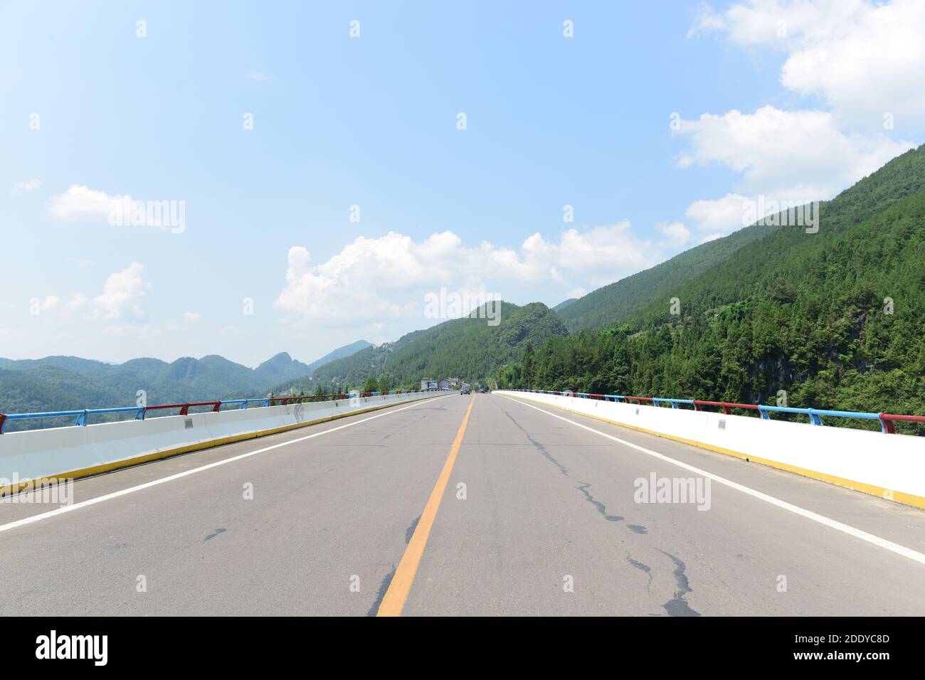 Villages cement road Stock Photo - Alamy