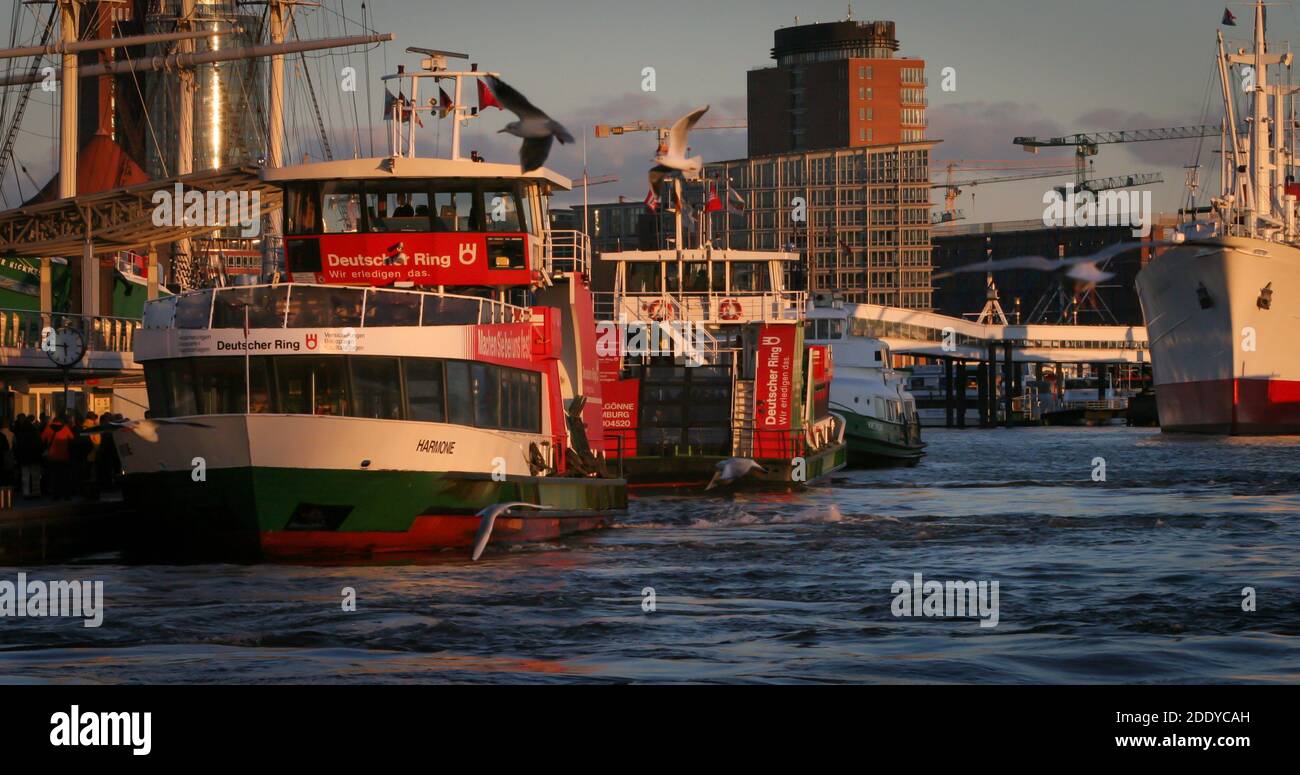 TallantImages Boat Passenger Hamburg Harbor Stock Photo - Alamy