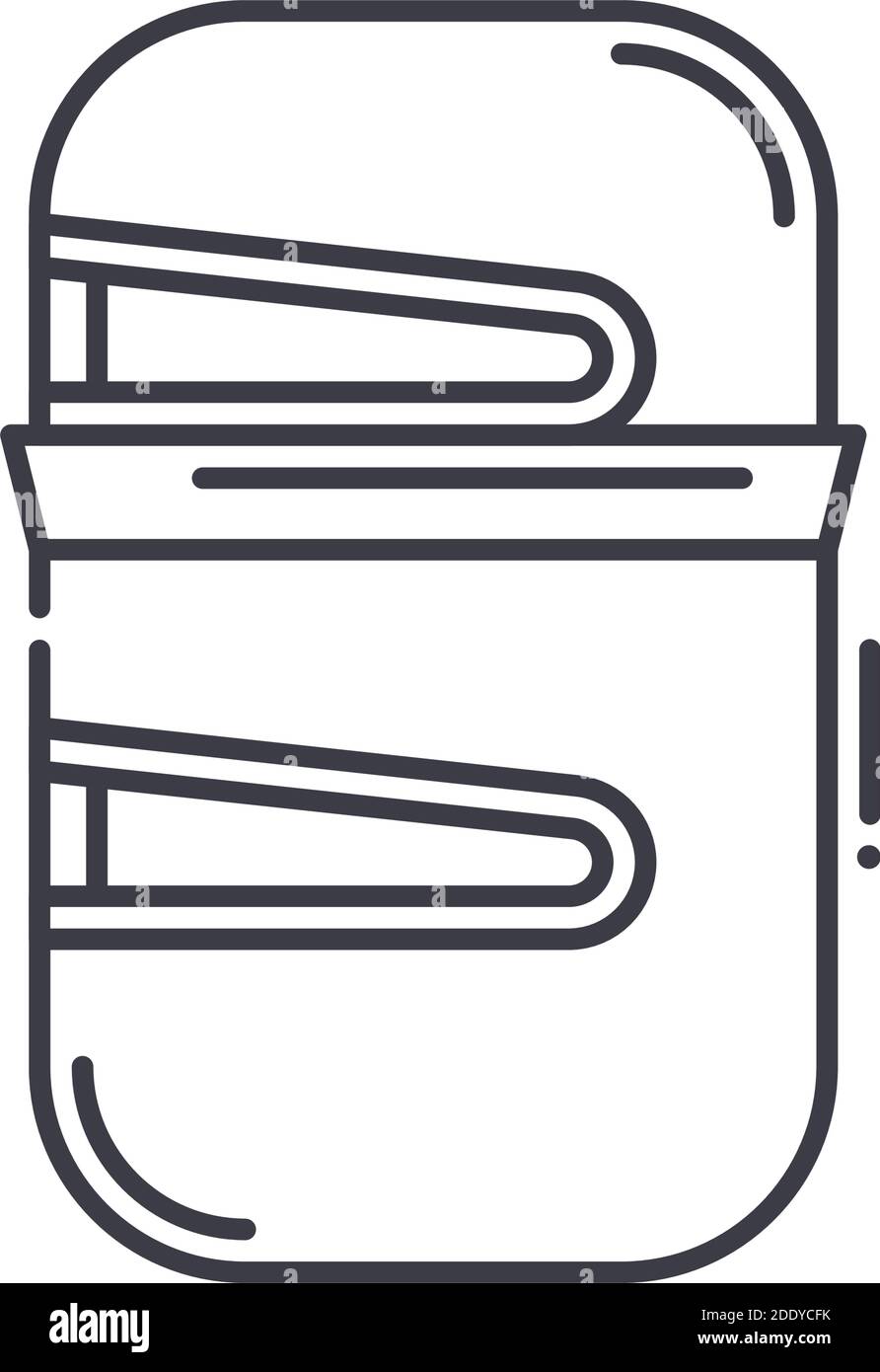 Flask icon, linear isolated illustration, thin line vector, web design ...