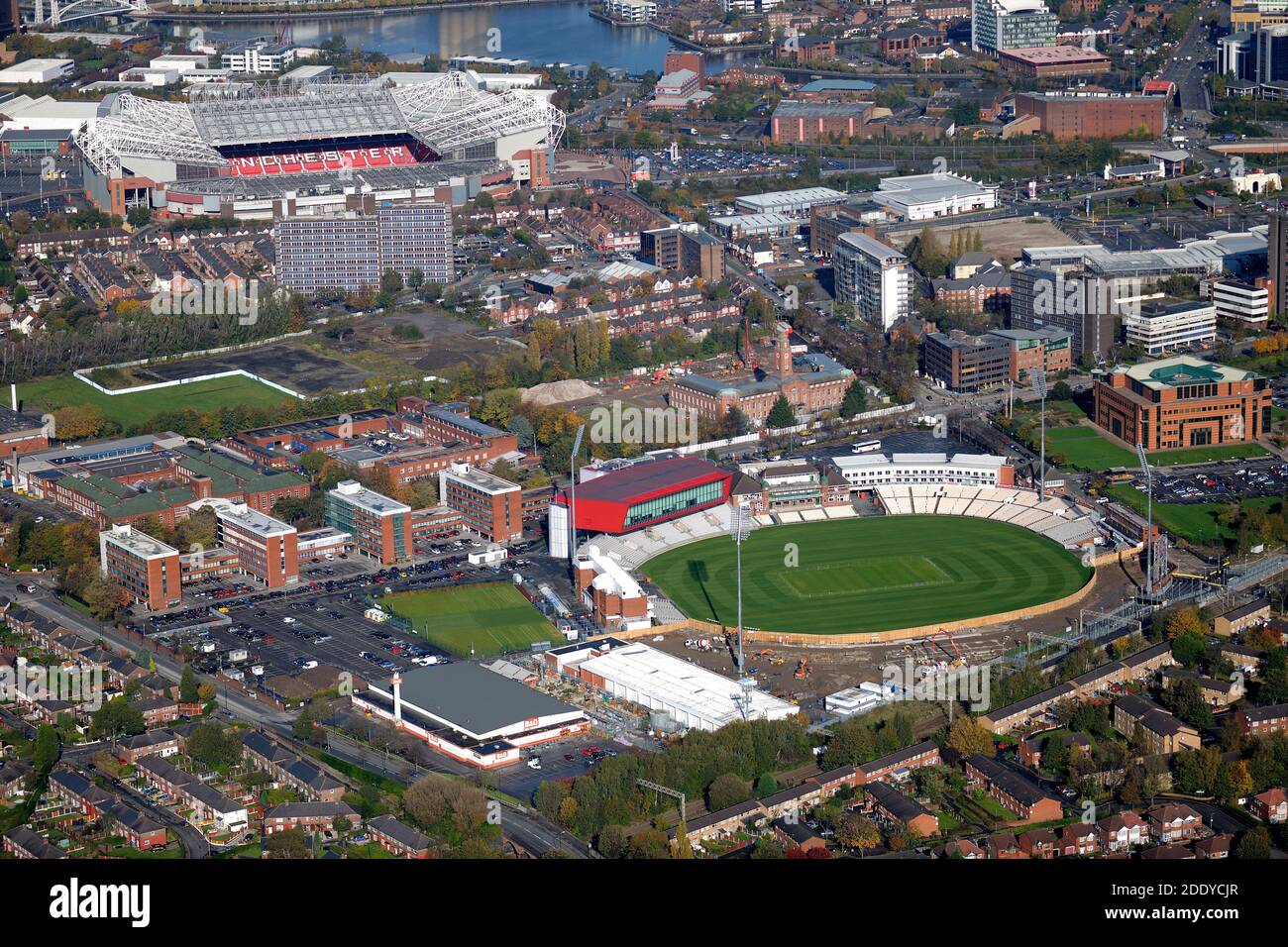 Aerial Photography Manchester - Trafford Park & Salford Quays Stock ...
