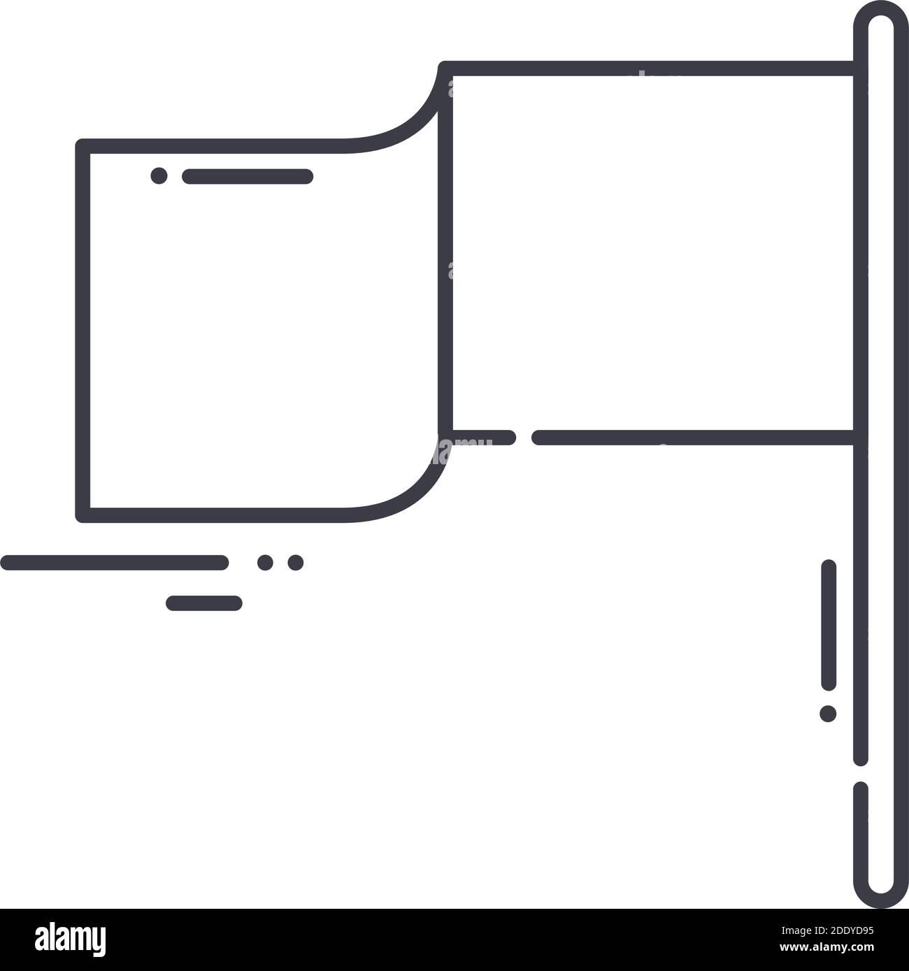 Flagpole icon, linear isolated illustration, thin line vector, web ...