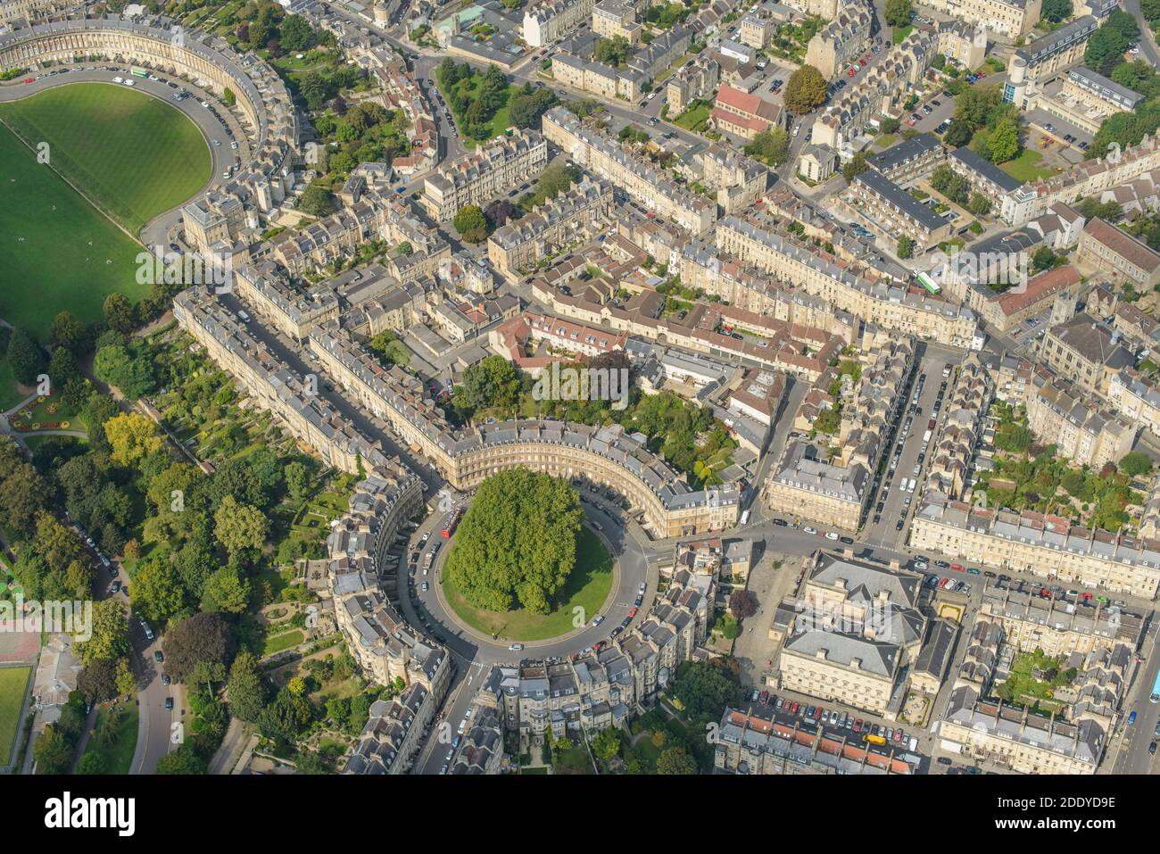 Aerial Photography Royal Crescent Bath Stock Photo - Alamy
