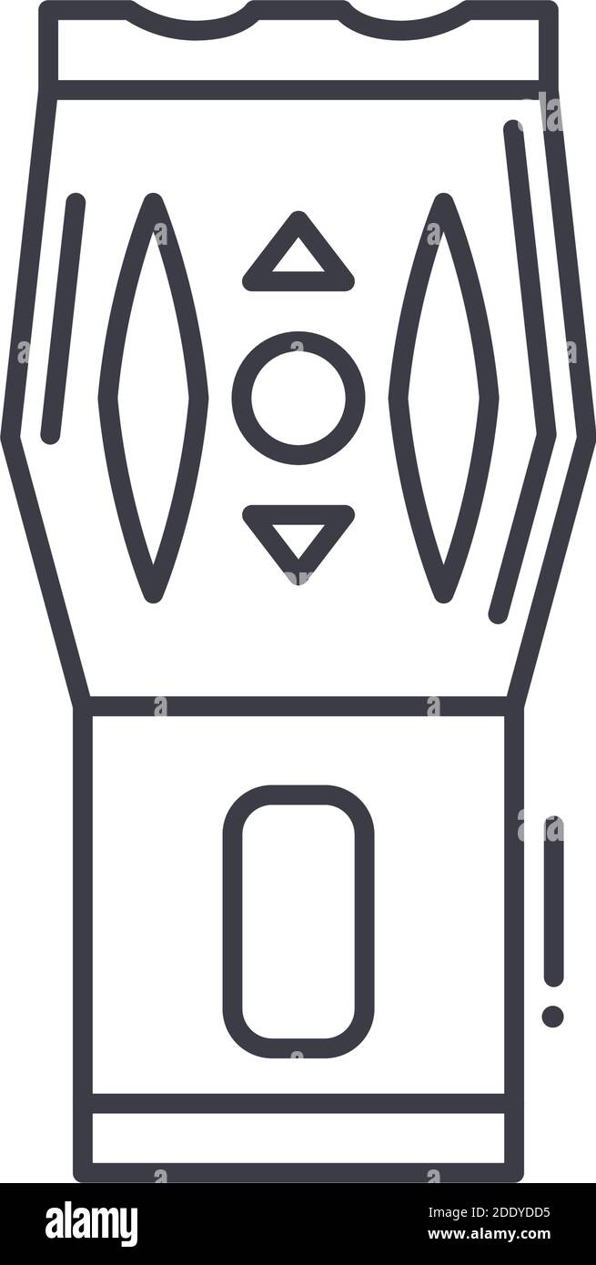 Flash lights icon, linear isolated illustration, thin line vector, web ...