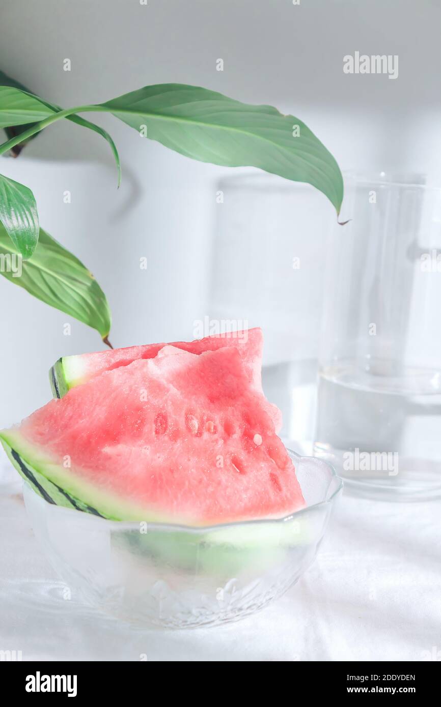 Under the light of watermelon Stock Photo - Alamy