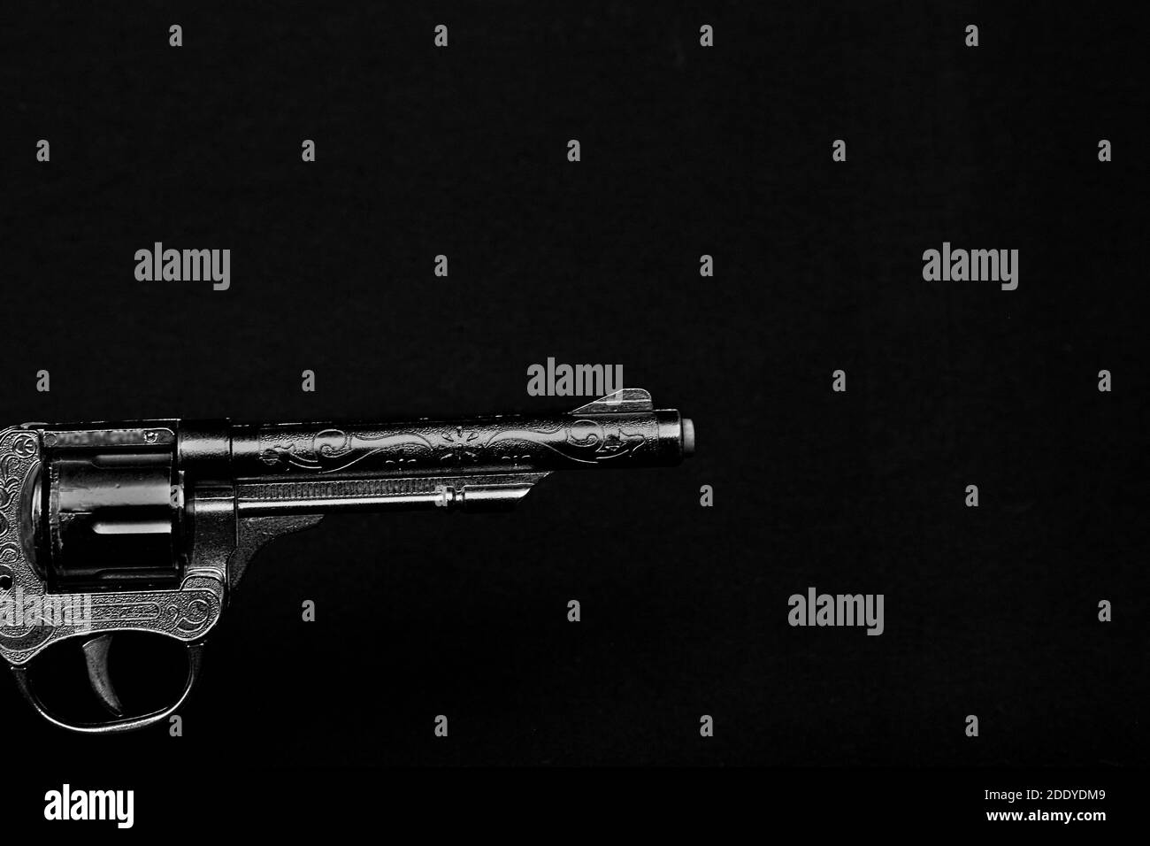 Pistol studio background Black and White Stock Photos & Images - Alamy