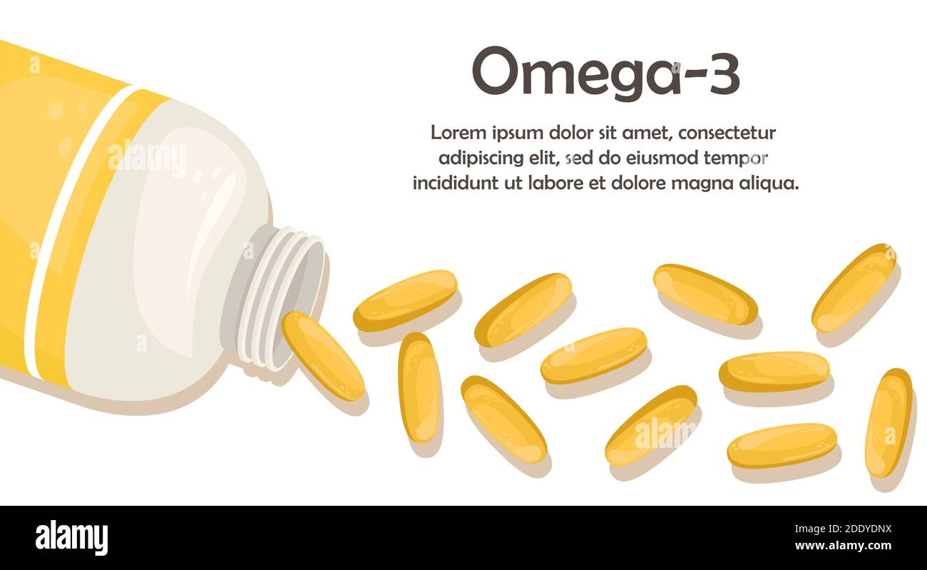 Fish oil capsules Stock Vector Images - Alamy