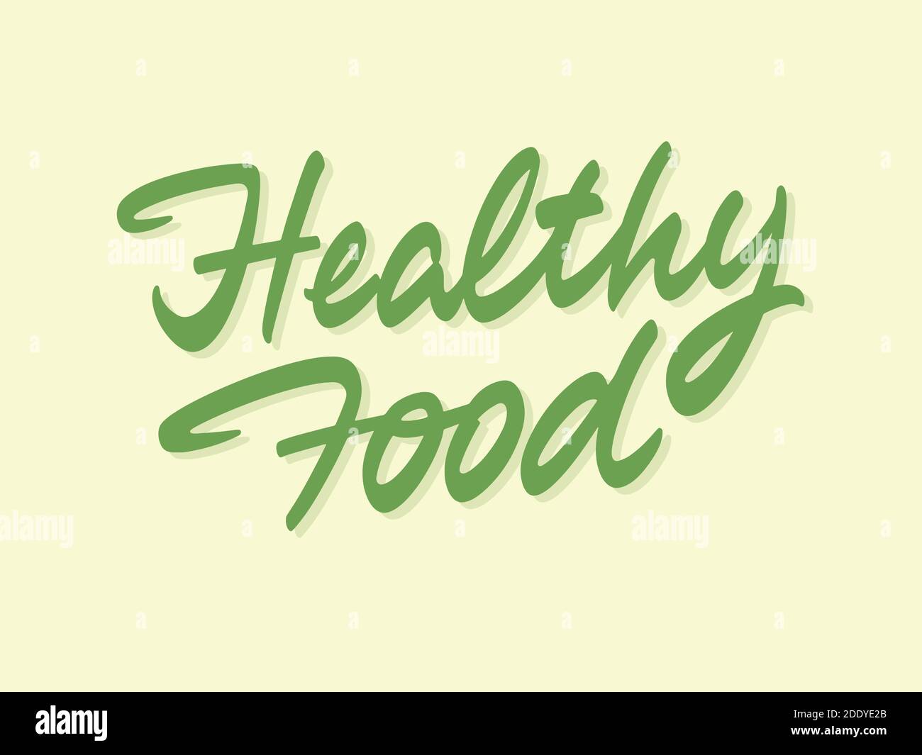 Healthy Food vector lettering Stock Vector Image & Art - Alamy