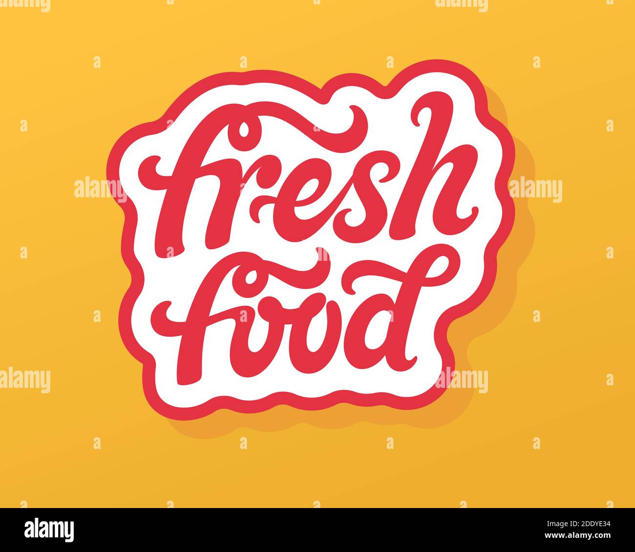 Fresh Food vector lettering Stock Vector Image & Art - Alamy